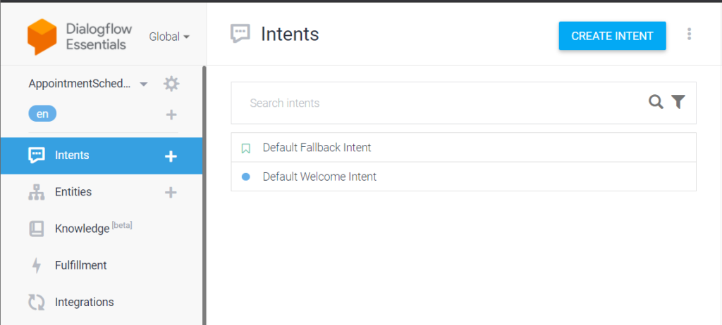 Create Dialogflow Chat Bot With Example By Using Node Js Diverse Technology System